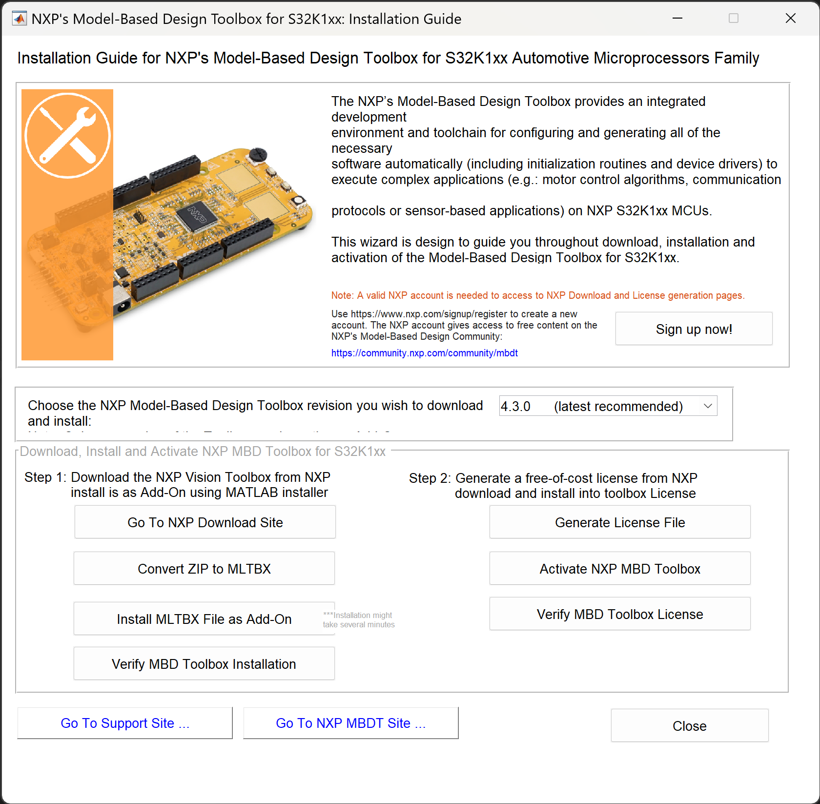 NXP S32K1xx MATLAB & Simulink Developer Environment Setup
